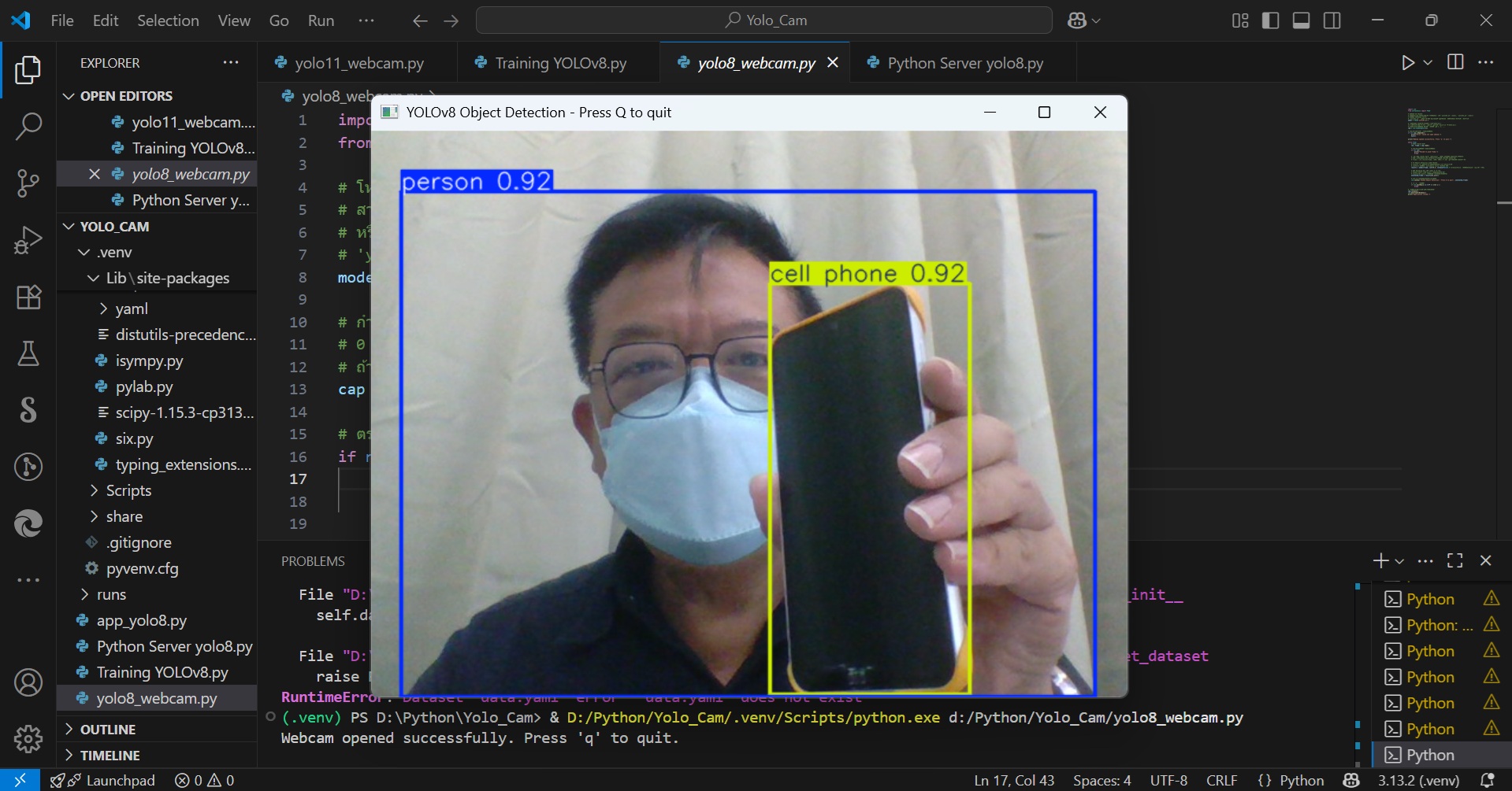 Camera Detection แบบ Real-time ด้วย YOLOv8 - KW Product1