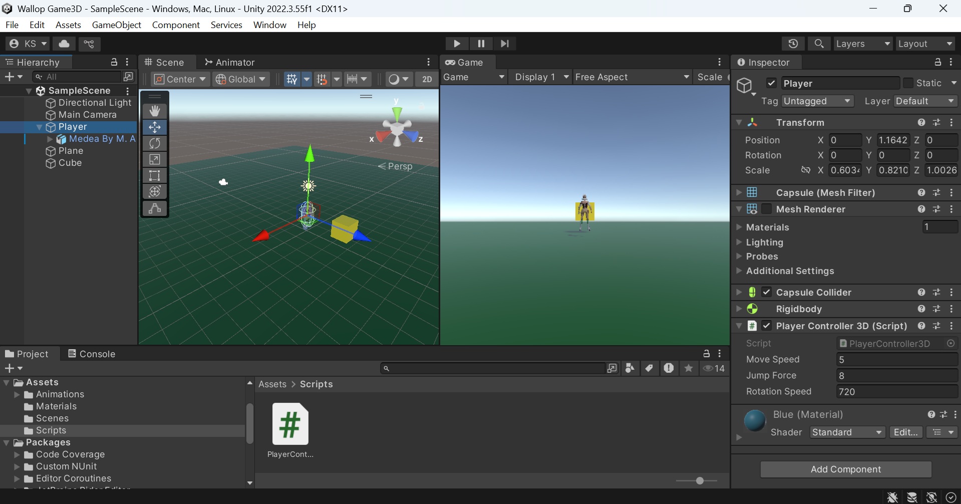 การสร้าง Player Controller 3D พร้อม Rigidbody ใน Unity - KW Product1