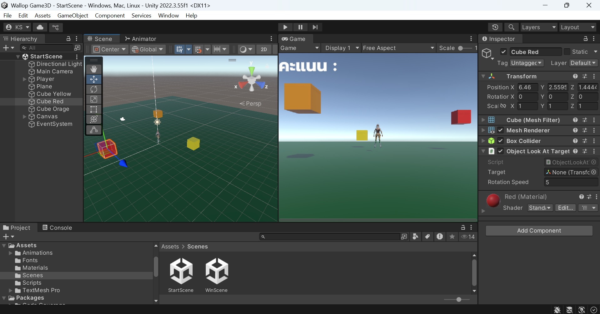 ระบบคะแนนใน Unity: ชนวัตถุ, ได้/เสียคะแนน, และเปลี่ยน Scene Game 3D - KW Product1